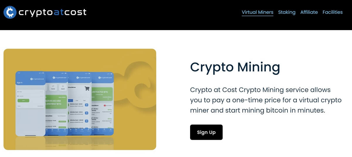 Cryptoatcost Review - Legitimate Cloud Mining?